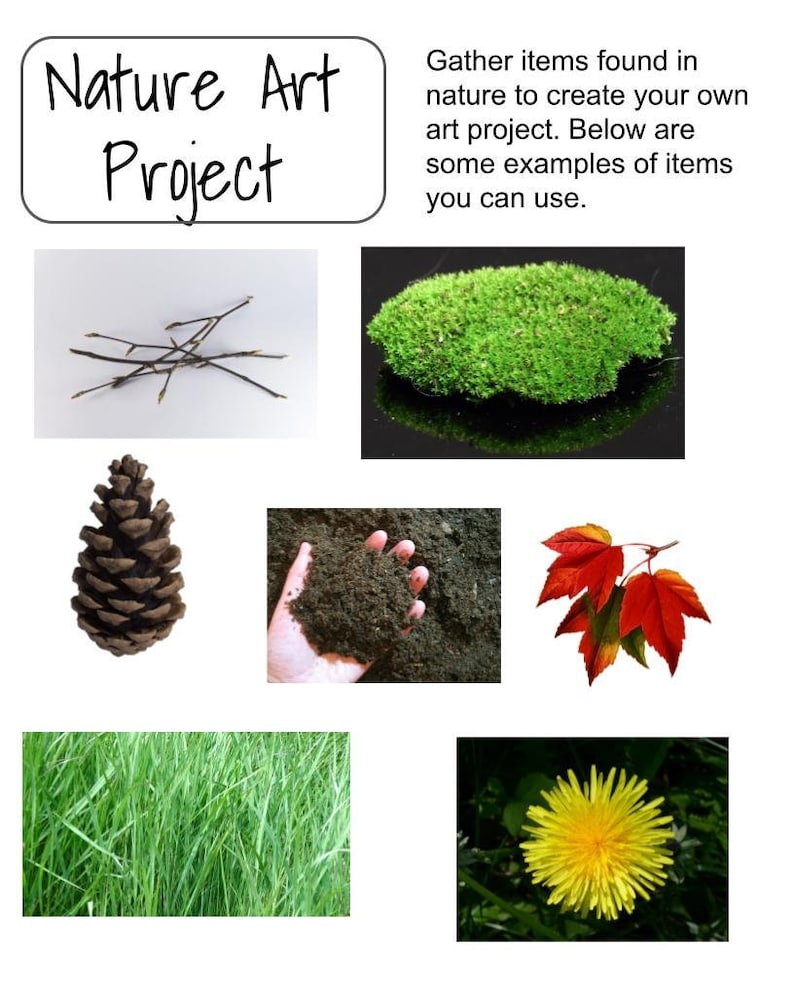 Printable Outdoor Nature Art Project Activity With Project - Etsy