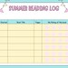Printable Summer Reading Log With Goals and Book Rating - Etsy