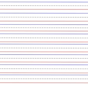 2 Printable Lined Handwriting Paper Red Bottom, Blue Top, Writing ...