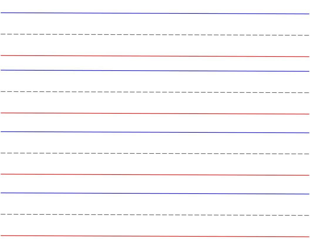 Beginner - 2 Printable Lined Paper Red Bottom, Blue Top, Writing ...