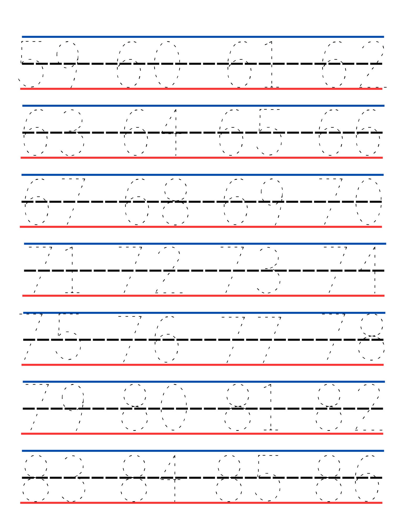 Traceable Numbers 1-110, Lined Paper Red Bottom, Blue Top, Writing ...