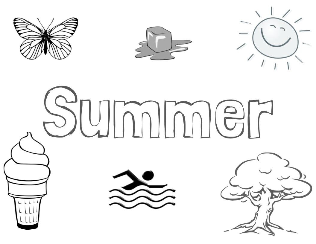 Summer Season Colouring Pages For Kids