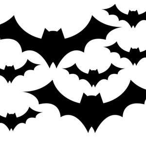 Printable "bat " Sheets - 3 Sheets & 6 Different Sizes - Etsy