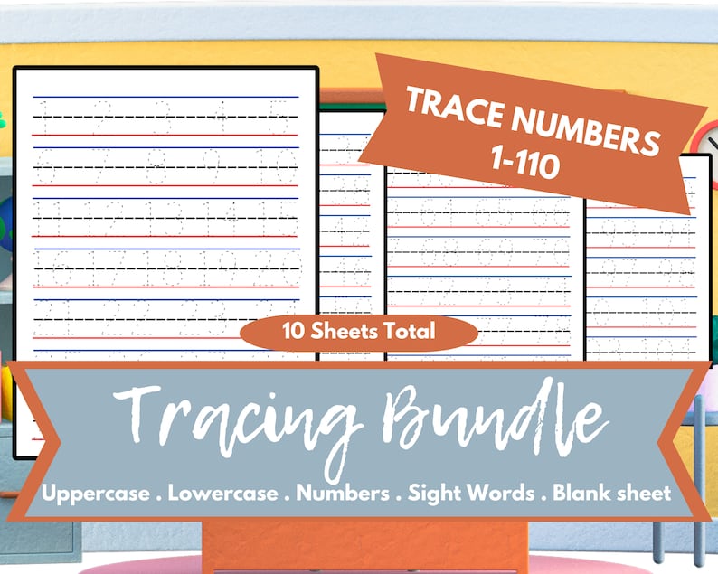 Printable Handwriting Tracing Worksheets – Letters, Numbers & Words ...