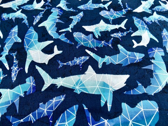 Shark Fabric Sharks Fabric with Sharks Mask Fabric Fabric | Etsy