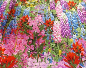 Wild Flower Fabric - Etsy