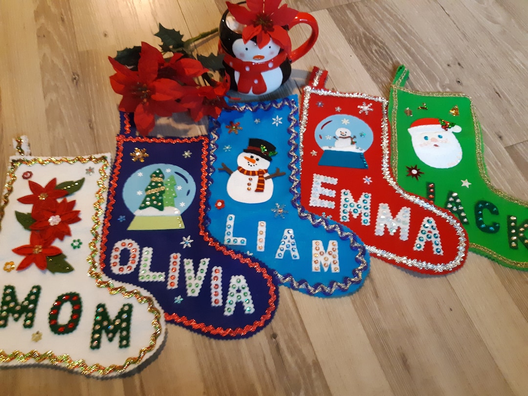DIY Personalized Christmas Stocking Kit. CUSTOM Images Available for ...
