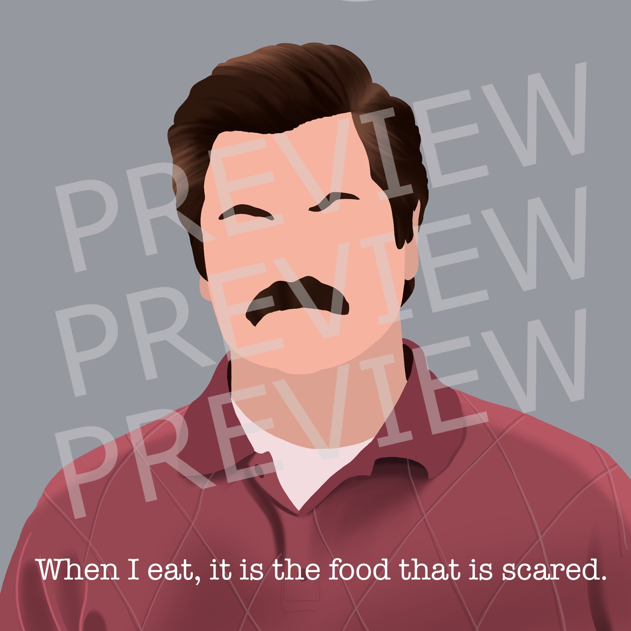 Ron Swanson Talking Head - Etsy