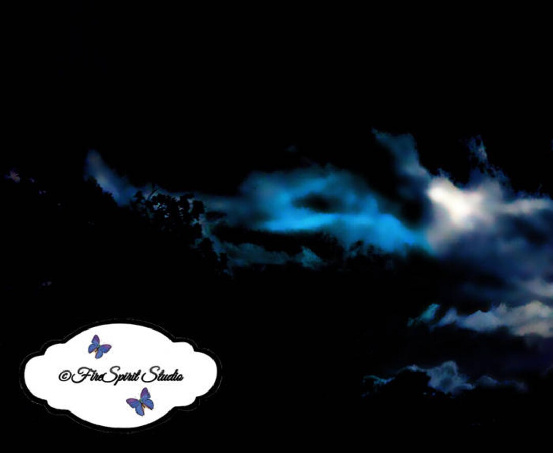 A Spooky Night Sky-instant digital download-Photoshop layers-textures ...