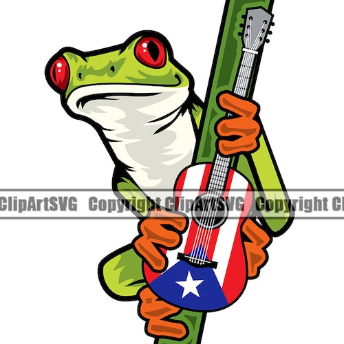 Puerto Rico Rican Frog Rana Flag San Juan Island Country - Etsy