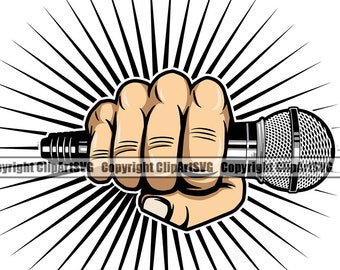 Hand Holding Mic - Etsy