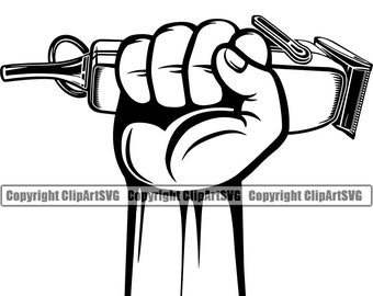 Barber Hand Clippers Svg - Etsy
