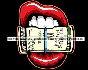 Money Lips Art | Etsy