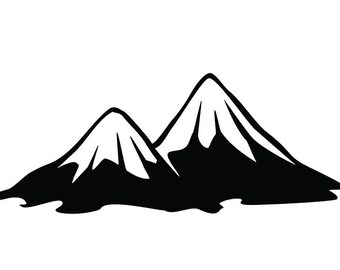 Snow cap mountains | Etsy