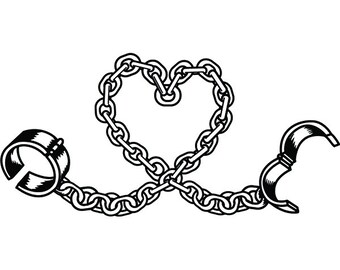 Chain with heart shaped links | Etsy