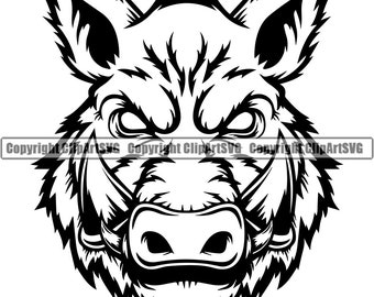 Wild hog svg | Etsy