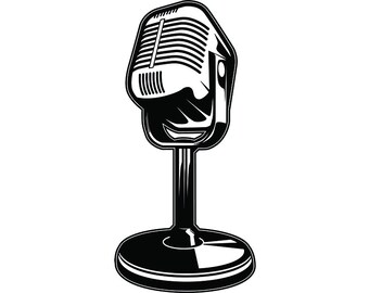 Microphone svg | Etsy