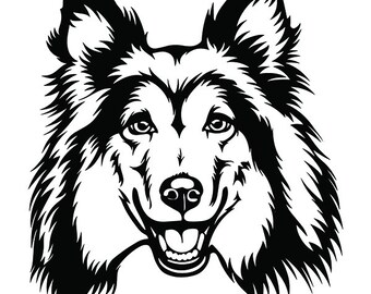 Sheltie drawing | Etsy