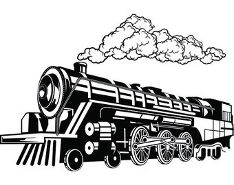 Steam engine svg | Etsy