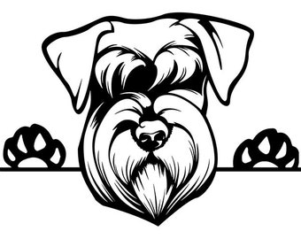 Schnauzer svg | Etsy