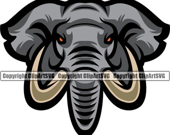 Elephant Head Mascot | Etsy