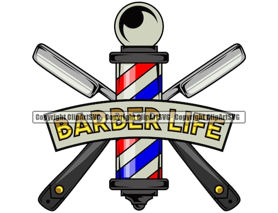 Barber Life Design Hair Clipper Trimmer Shop Barbershop Pole | Etsy