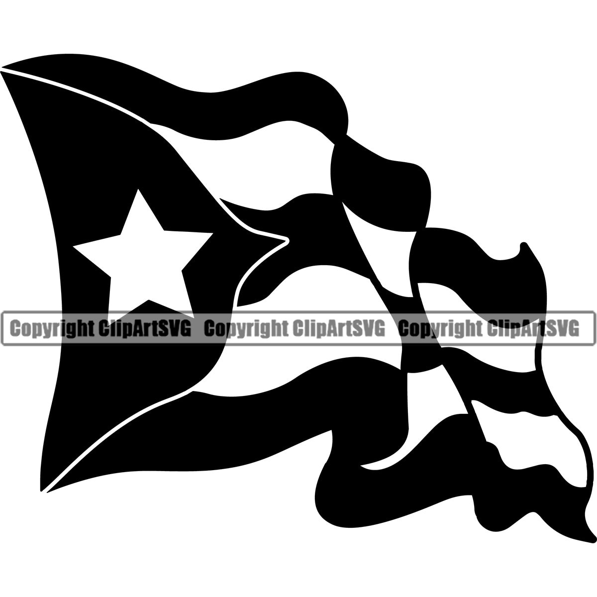Waving Puerto Rico Flag