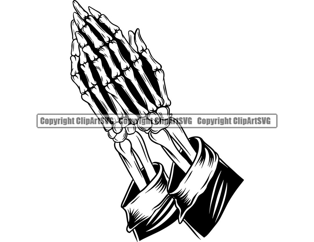 Jesus God Skeleton Pray Praying Prayer Hands Faith Christ Holy Bible ...