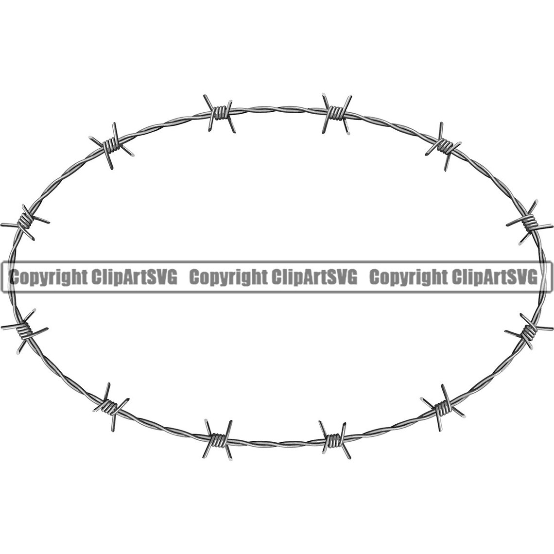 Barbed Wire Oval Round Frame Razor Fence Fencing Barb Bob - Etsy