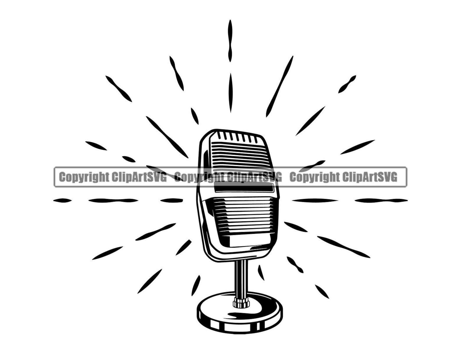 Microphone Logo 2 Audio Sound Recording Record Voice Mic - Etsy