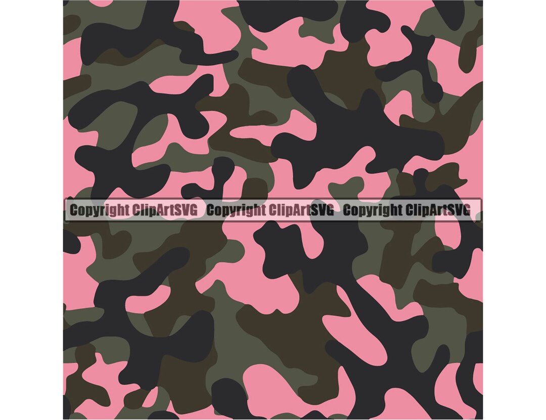 Pink Camo Camouflage Seamless Pattern War Print Military Hunt Wrap ...