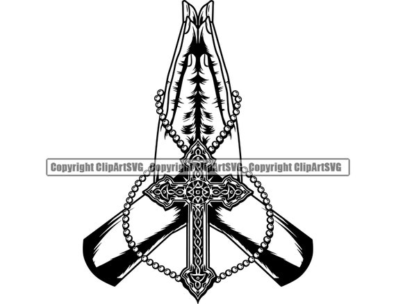 Pray Praying Prayer Hand Cross Rosary Bead Jesus God Faith - Etsy