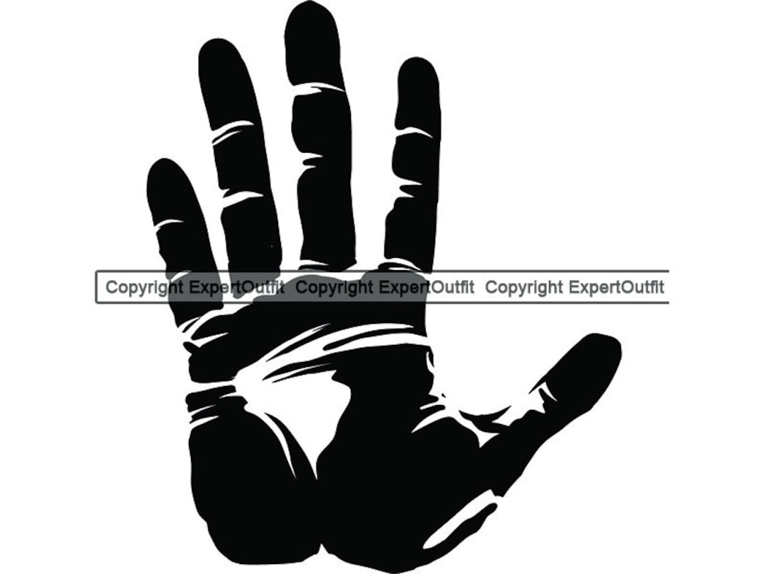 Hand Print Fingerprint ID Identity Palm Reading Law Enforcement ...