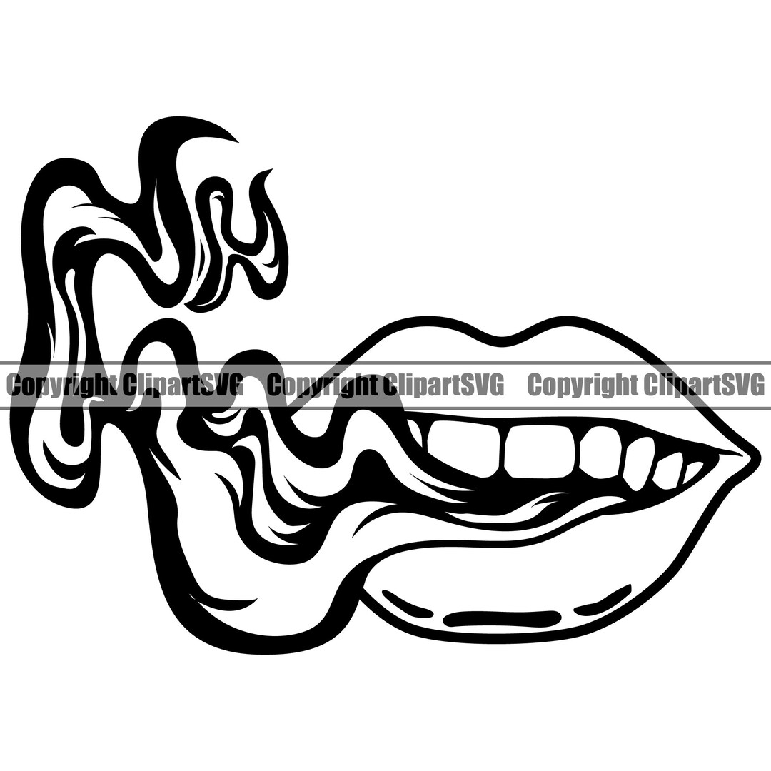 Lips Smoke Smoker Smoking Cigarette Marijuana Mouth Mask Woman Man Sexy ...