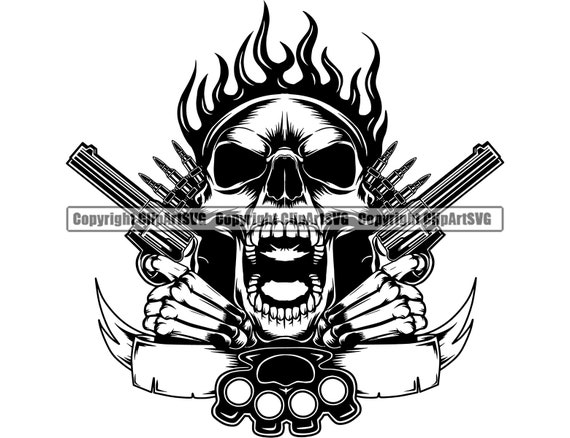 Skeleton Hand Holding Gun