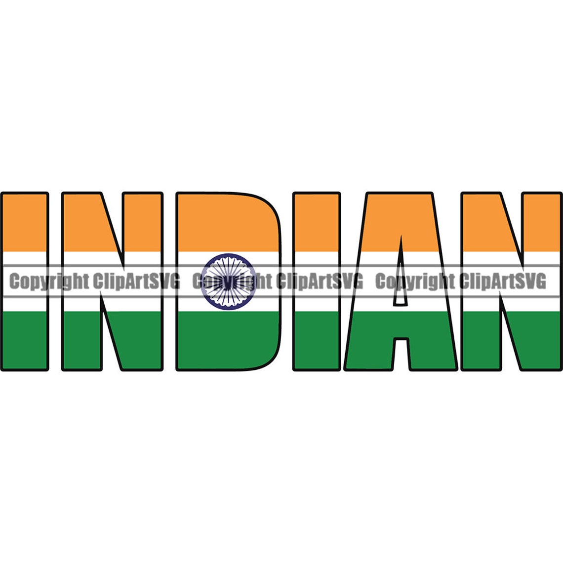 India Indian Text Word Letter Typography Flag Country World - Etsy