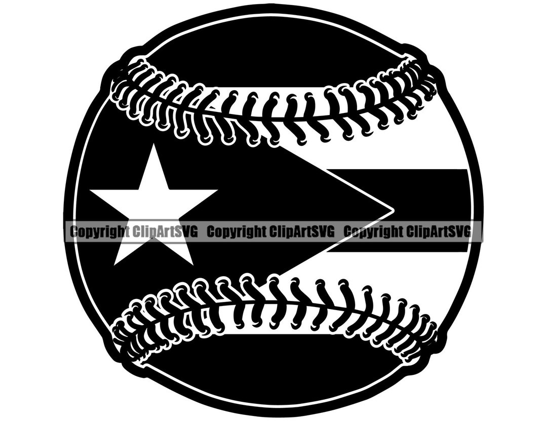 Puerto Rico Rican Baseball Ball Flag Country World Nation Map Sign ...