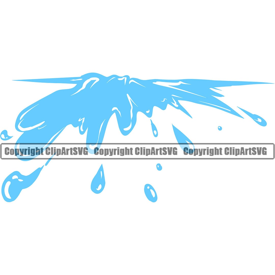 Water Break Gush Flow Pour Wet Drip Dripping Splatter Blue Pure Aqua ...