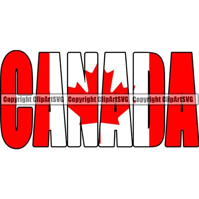 Canada Canadian Text Flag North America Country World National - Etsy ...