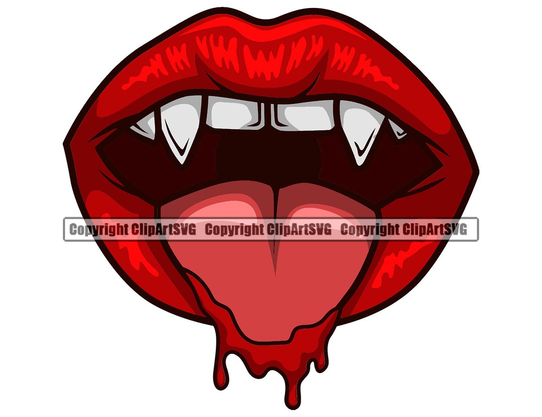 Sexy Lips Gloss Drip Melt Kiss Vampire Teeth Fangs Blood Doctor Mask ...