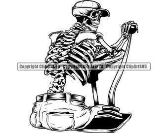 Skeleton Truck Driver Svg - Etsy