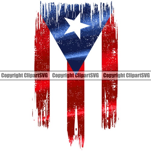 Puerto Rico Rican Distressed Ripped Torn Flag Country World - Etsy