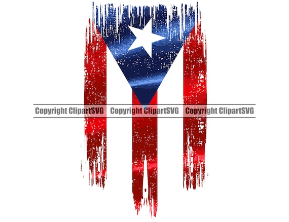 Puerto Rico Rican Distressed Ripped Torn Flag Country World - Etsy