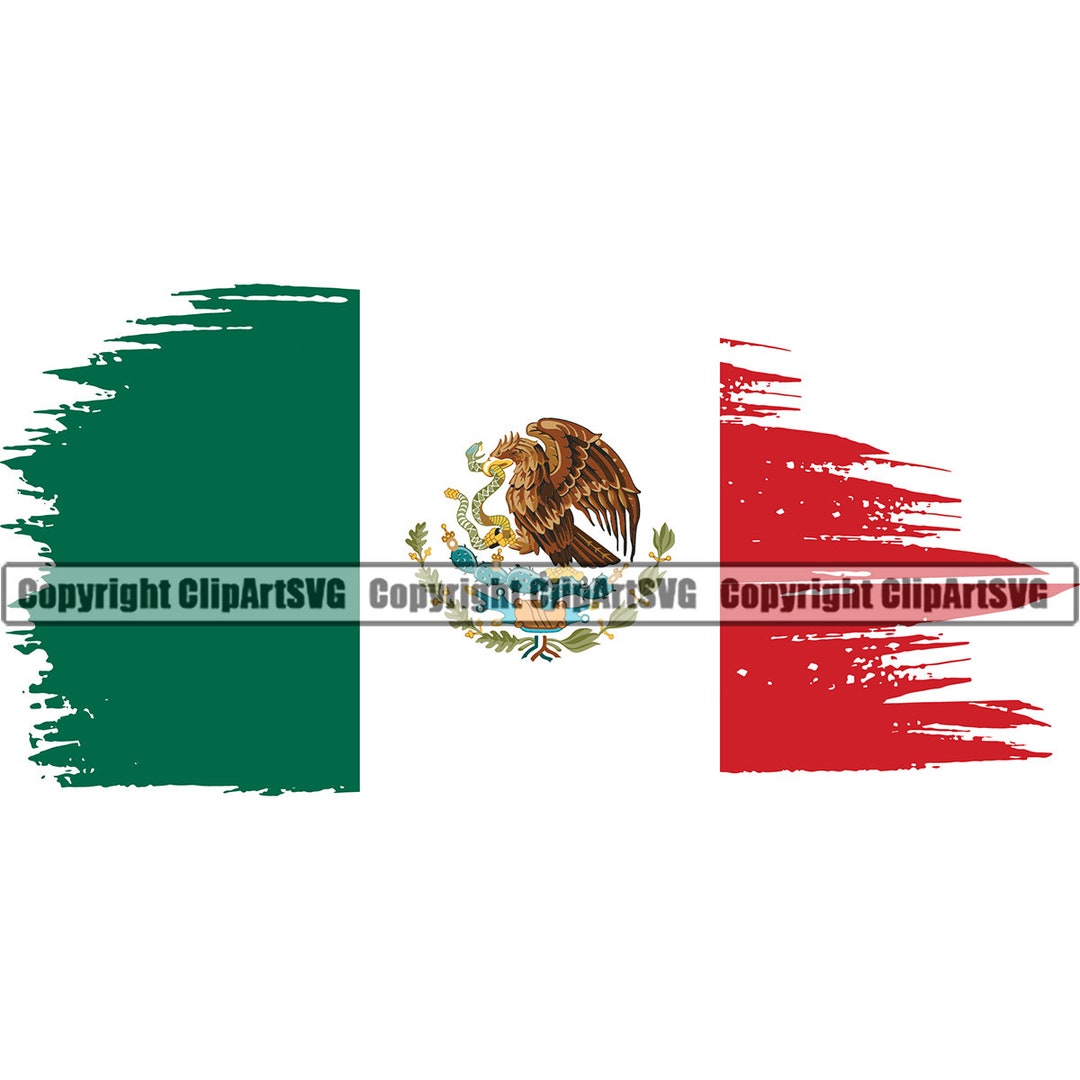 Mexico Mexican Distressed Ripped Torn Flag Caribbean Island Country ...