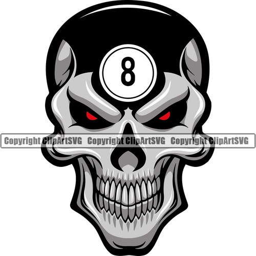 8-ball Skull Skeleton Svg Billiards SVG Billiards PNG - Etsy