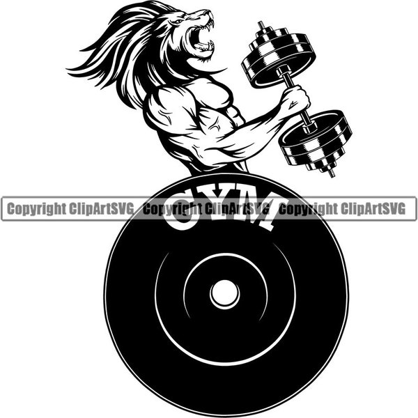 Gym Lion Logo Svg - Etsy