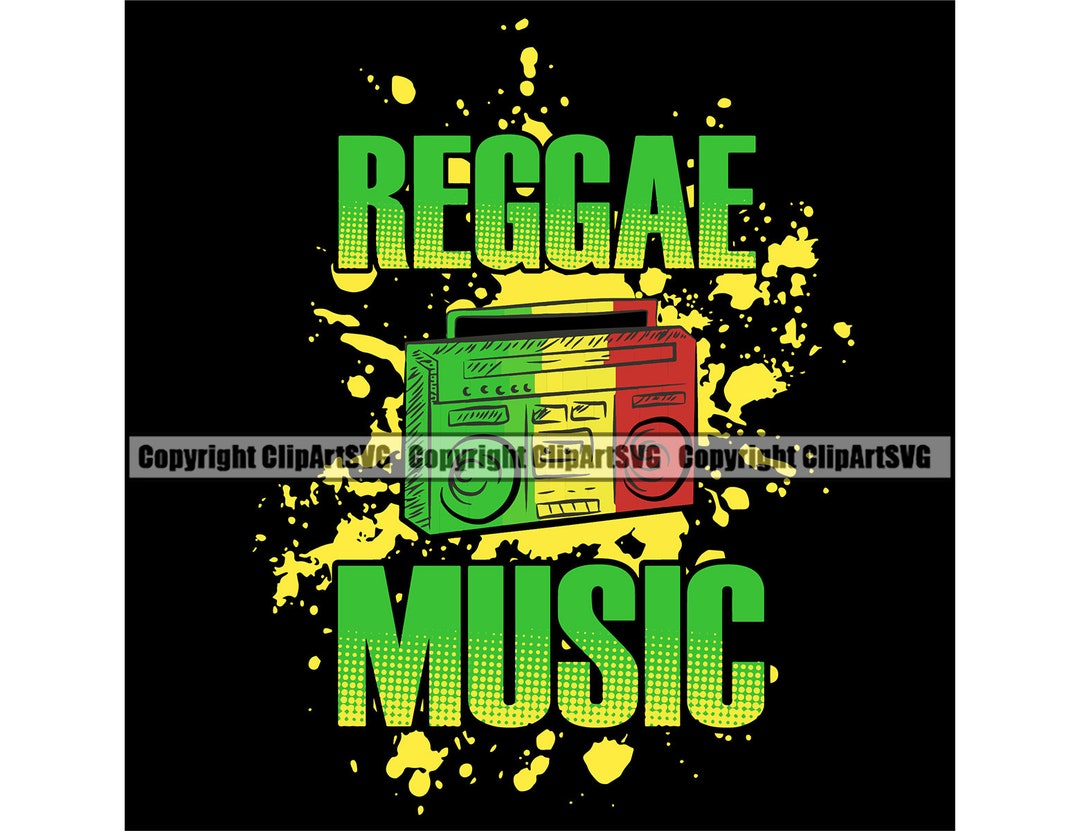 Rasta Reggae Music Boombox Radio Reggaeton Marijuana Leaf Bud Pot Weed ...
