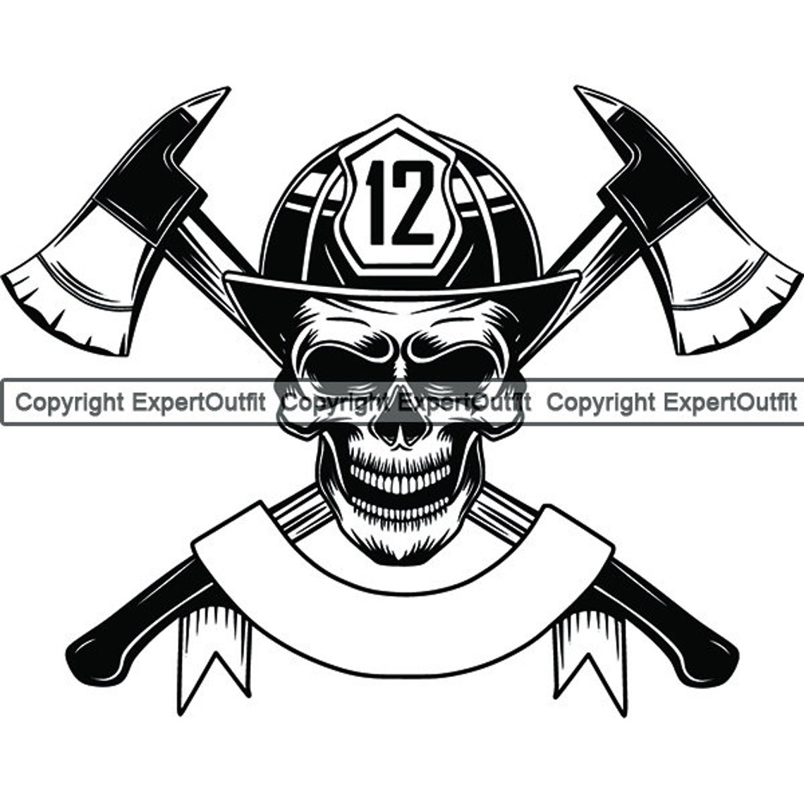 Firefighter Logo Blade Axe Fire Firefighting Rescue Fireman | Etsy