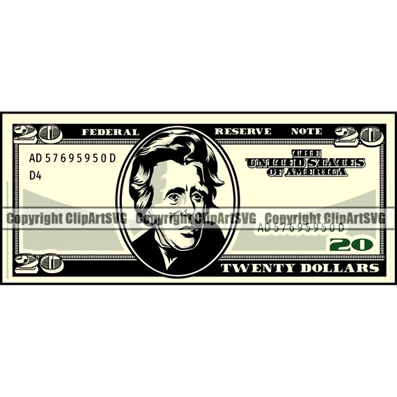 20 Twenty Dollar Bill Paper Money Cash Rich Dead President - Etsy