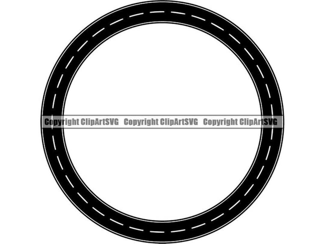 Road Street Race Track Round Circle Frame Border Shield Highway Freeway ...